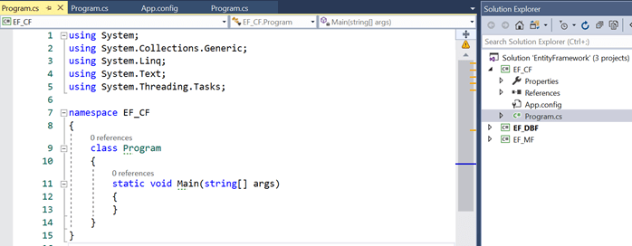 Code First Approach And Code First Migrations In Entity Framework